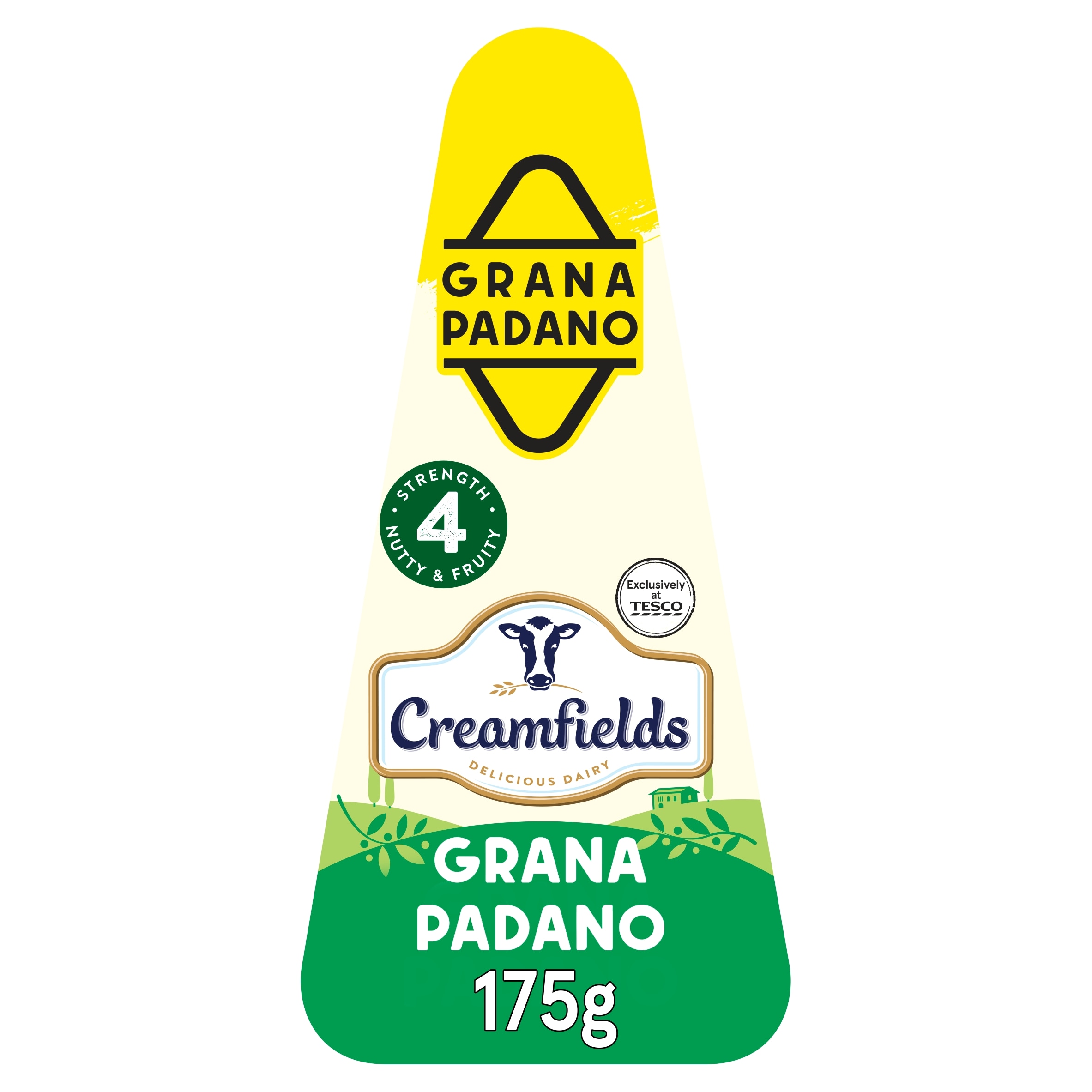 Creamfields Grana Padano Wedge 175G - Tesco Groceries