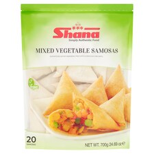 Shana Mix Vegetable Samosas 20 Pack 700G - Tesco Groceries