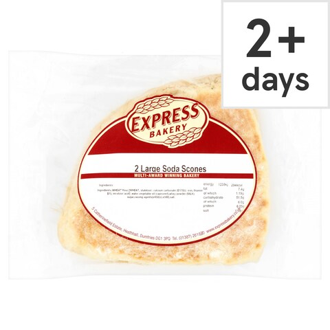 Express Bakery Large Soda Scones 2 Pack - Tesco Groceries