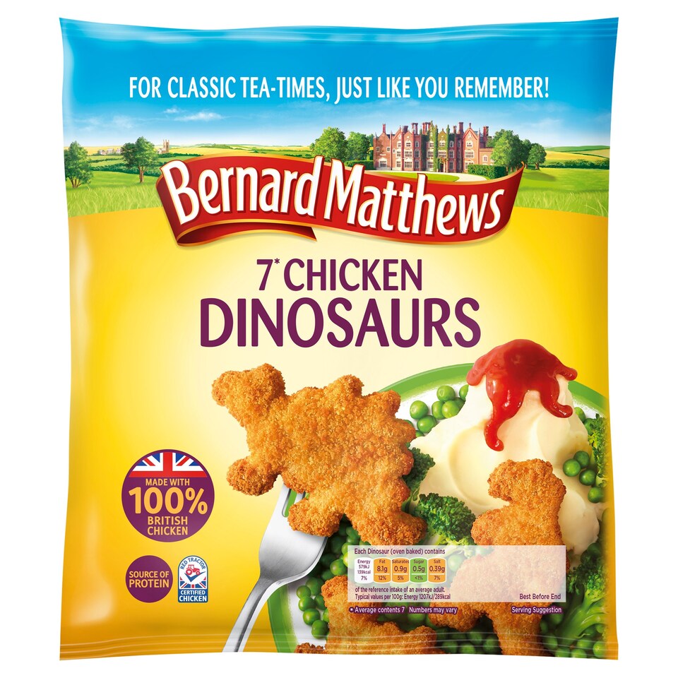 Bernard Matthews 7 Chicken Dinosaurs 350G - Tesco Groceries