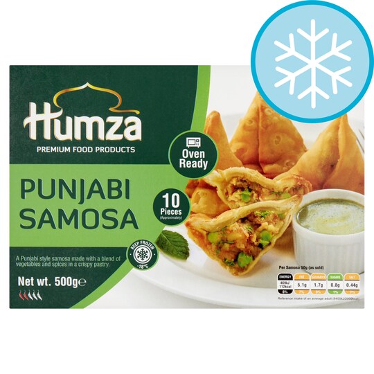 Humza Punjabi Vegetable Samosa 500G - Tesco Groceries