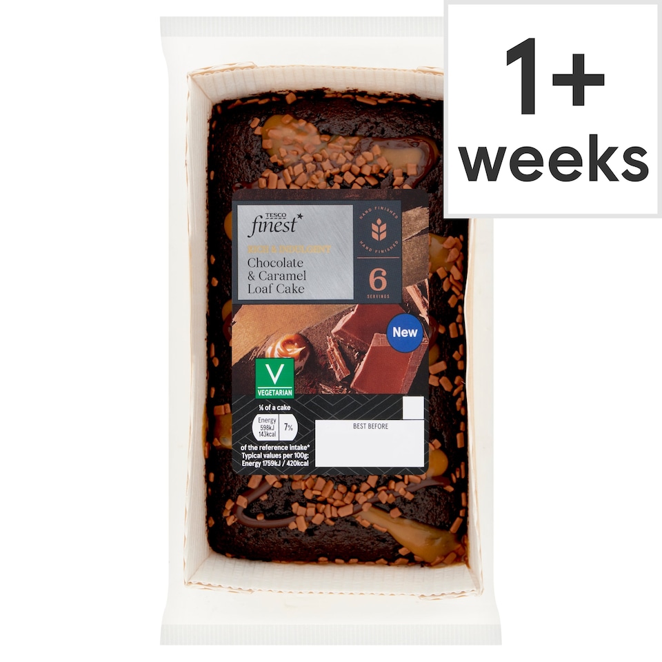 Tesco Finest Chocolate & Caramel Loaf Cake - Tesco Groceries