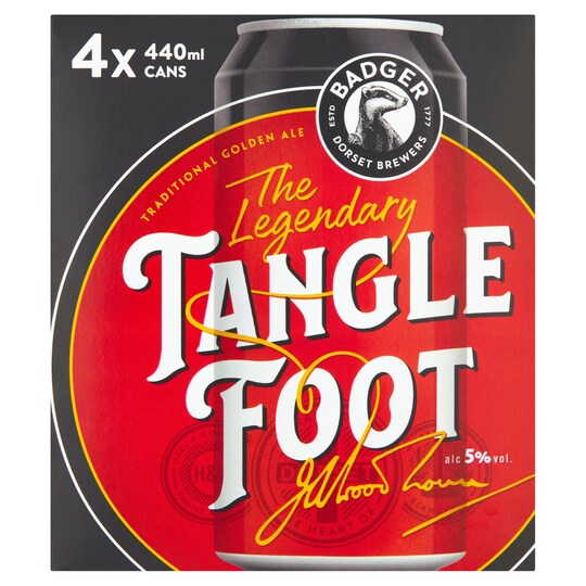 Badger Tangle Foot Traditional Golden Ale 4 X 440Ml - Tesco Groceries