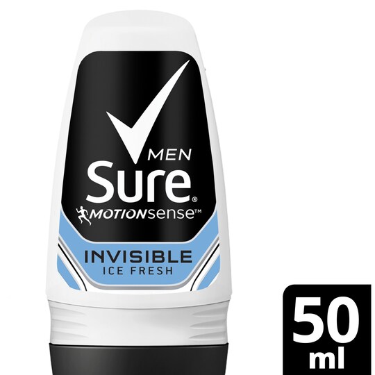 Sure Men Invisible Ice Fresh Roll Deodorant 50Ml - Tesco Groceries