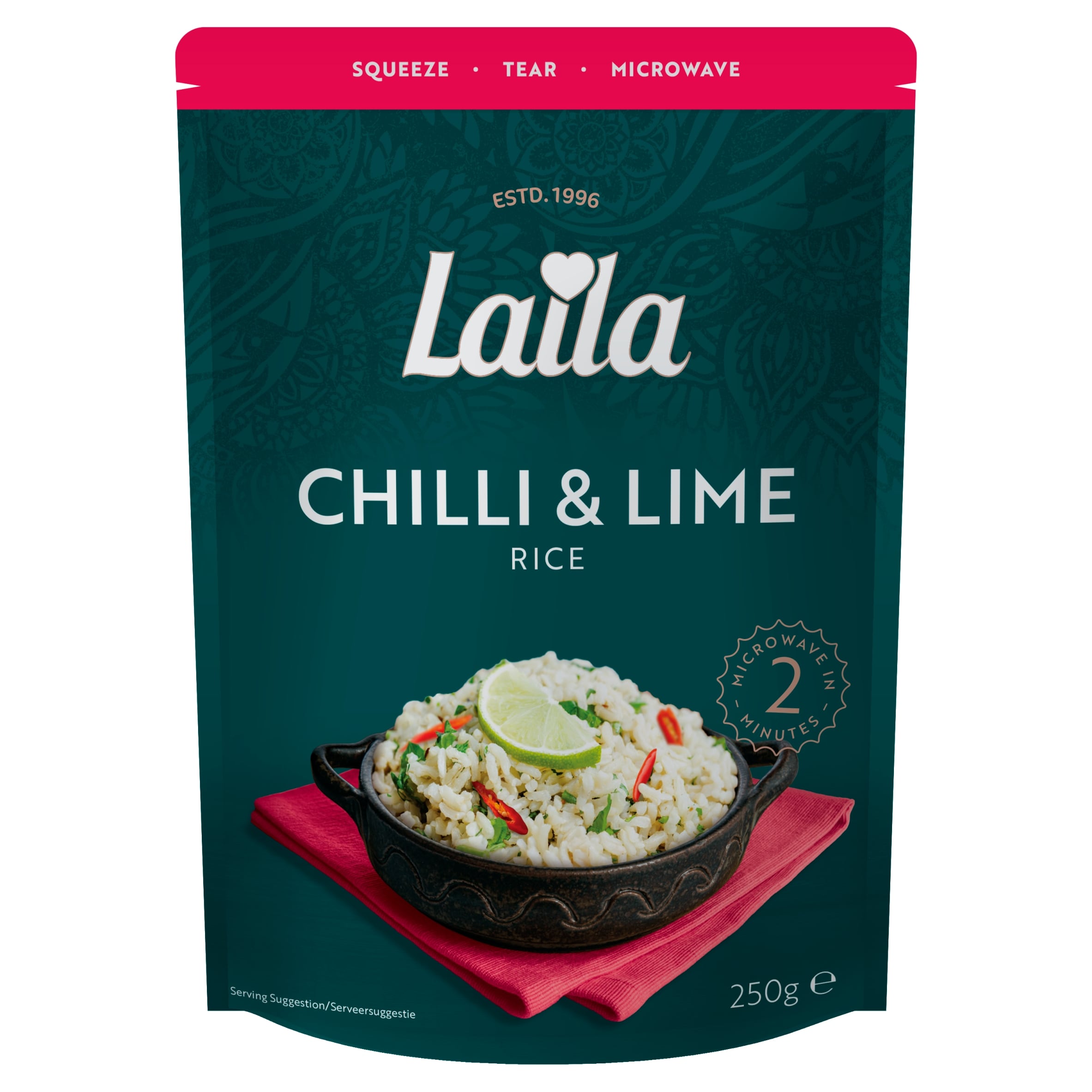 Laila Chilli & Lime Microwave Rice 250g - Tesco Groceries