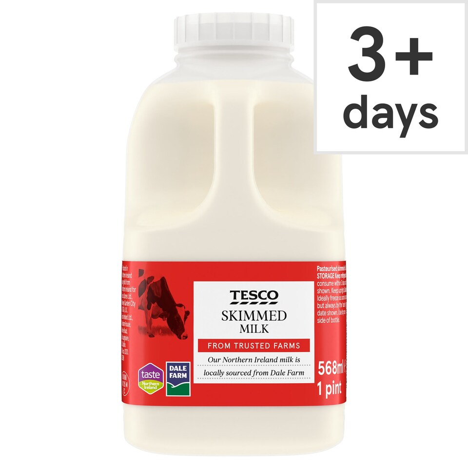 Tesco Ni Skimmed Milk 568Ml - Tesco Groceries
