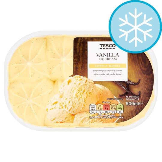 Tesco Vanilla Ice Cream 900Ml - Tesco Groceries