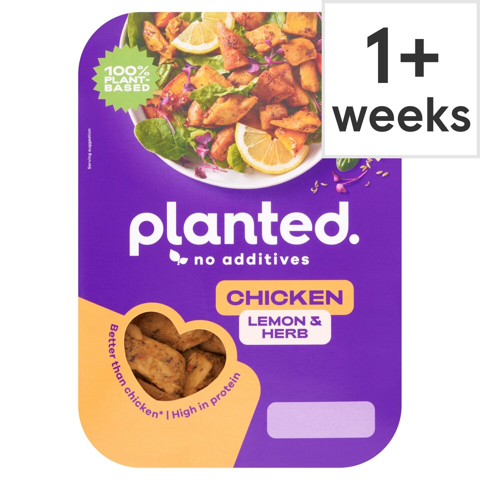 Planted Chicken Lemon & Herb 160g - Tesco Groceries