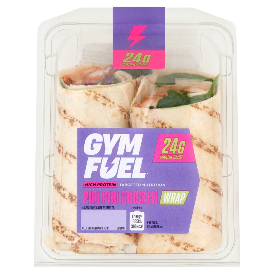 Gym Fuel High Protein Piri Piri Chicken Wrap 205g - Tesco Groceries