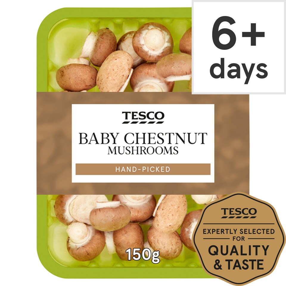 Tesco Chestnut Baby Button Mushrooms 150G - Tesco Groceries