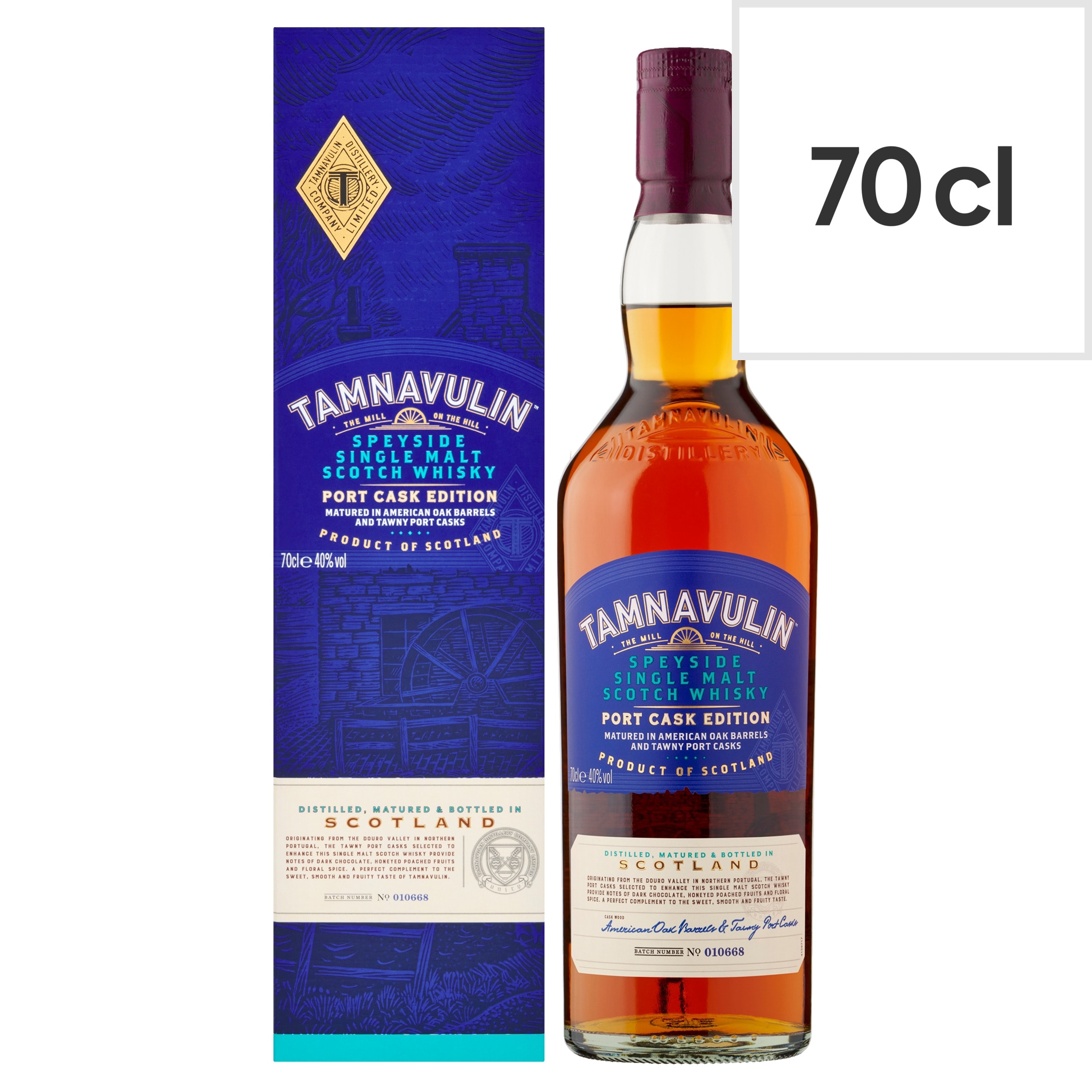 Tamnavulin Speyside Single Malt Scotch Whisky - Port Cask Edition 70cl ...
