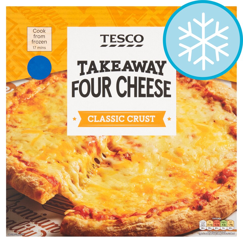 TESCO TAKEAWAY 4 CHEESE PIZZA 480g - Tesco Groceries