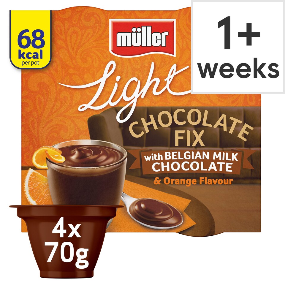 Muller Light Chocolate Fix & Orange Flavoured Dessert 4X70g - Tesco ...