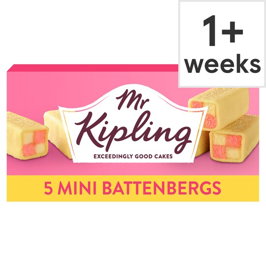 Mr Kipling Mini Battenberg Cakes 5 Pack - Tesco Groceries
