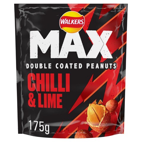 Walkers Max Double Coated Peanuts Chilli & Lime Sharing Bag 175g ...