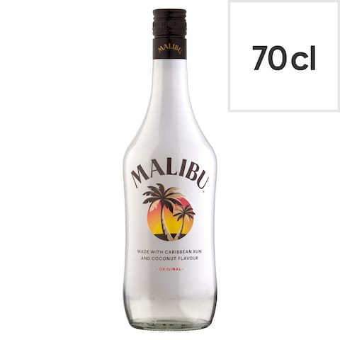 Malibu Original White Rum with Coconut Flavour 70cl - Tesco Groceries