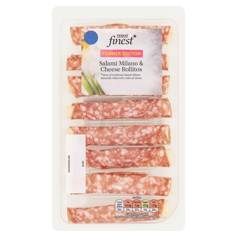 Tesco Finest Salami Milano & Cheese Rollitos 120G - Tesco Groceries