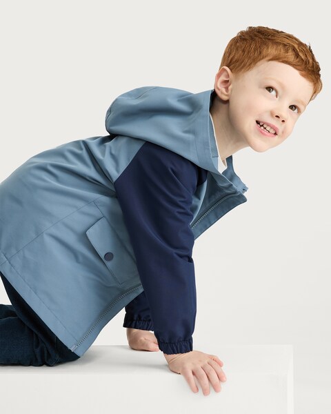 F&F Boys Hooded Mac in Blue - Tesco Groceries