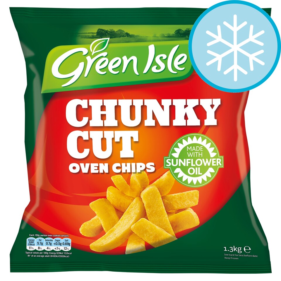 Green Isle Chnky Cut Oven Chips 1.3Kg - Tesco Groceries