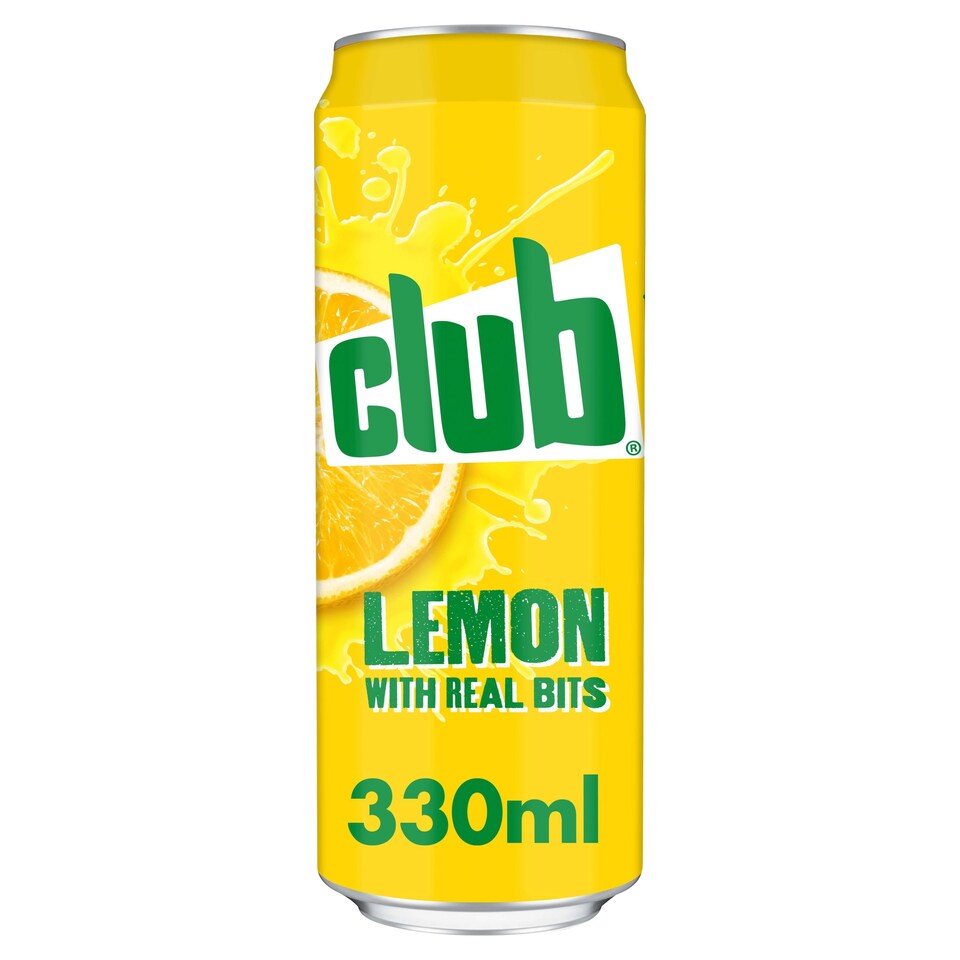 Club Lemon Soft Drink with Real Bits 4 x 330ml - Tesco Groceries