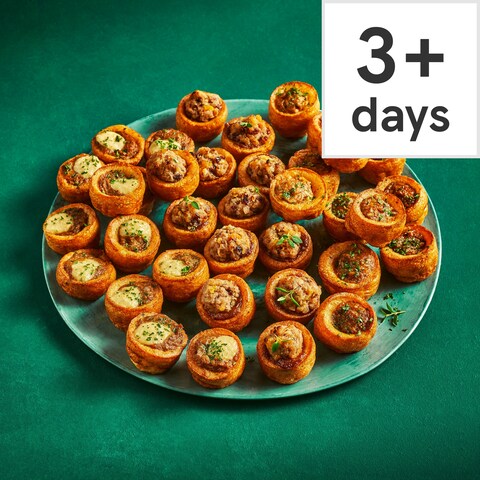 104. Tesco 36 Mini Yorkshire Pudding Selection 480g (Serves 12) - Tesco ...