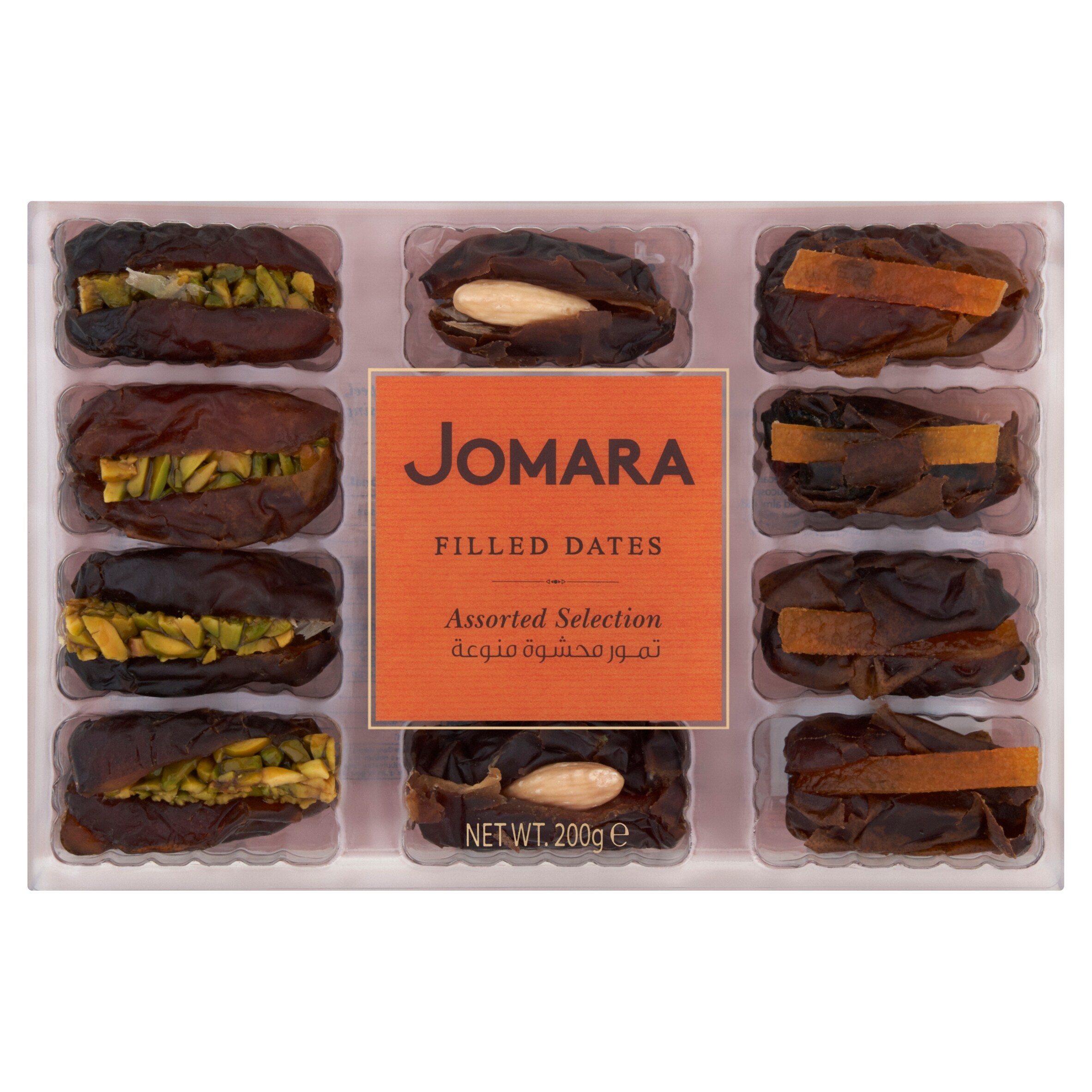 Jomara Assorted Filled Dates 200g - Tesco Groceries