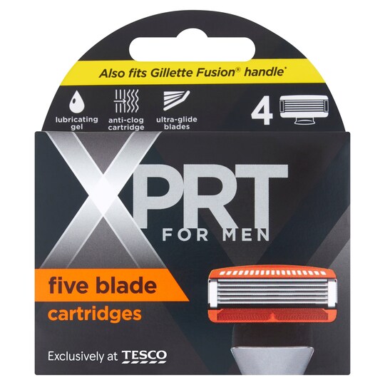 Xprt. For Men 5 Blade Refills 4 Pack - Tesco Groceries