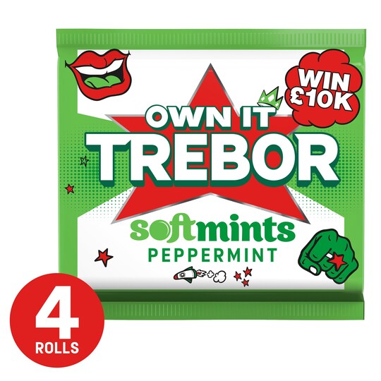 Trebor Softmints Peppermint 4Roll - Tesco Groceries