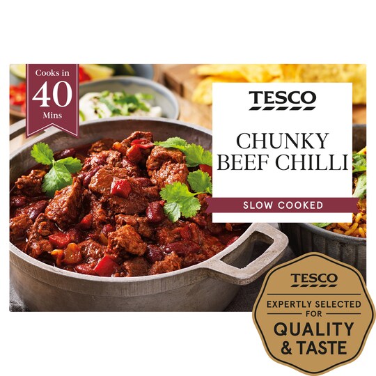 Tesco Chunky Beef Chilli 550G - Tesco Groceries