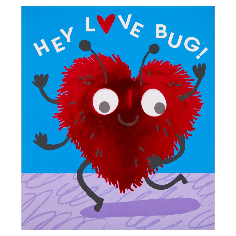 Tesco Valentine's Day Card Hey Love Bug! - Tesco Groceries