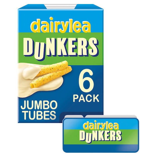 Dairylea Dunkers Jumbo Tubes Cheese Snacks 6 Pack 246G - Tesco Groceries