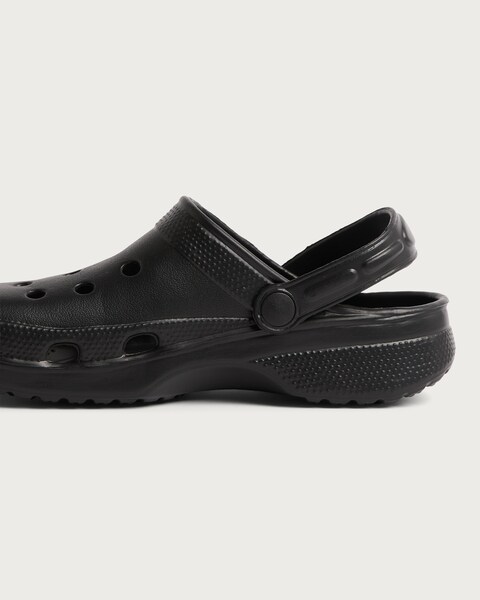 F&F Slip On Clogs in Black - Tesco Groceries