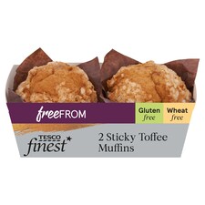 Tesco Finest Free From Sticky Toffee Muffins 2 Pack - Tesco Groceries