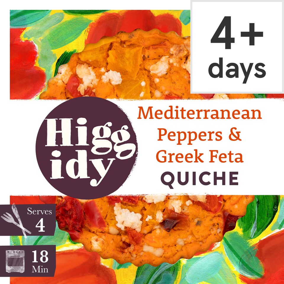 Higgidy Mediterranean Pepper & Feta Quiche 400G - Tesco Groceries