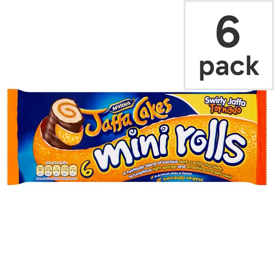 Mcvities Jaffa Cake Mini Rolls 6 Pack - Tesco Groceries