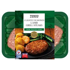 Tesco 2 Lightly Seasoned Lamb Grill Steaks 300G - Tesco Groceries