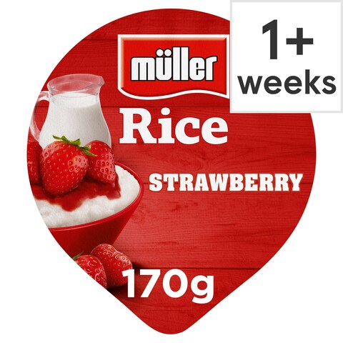 Muller Rice Low Fat Strawberry Pudding 170G - Tesco Groceries