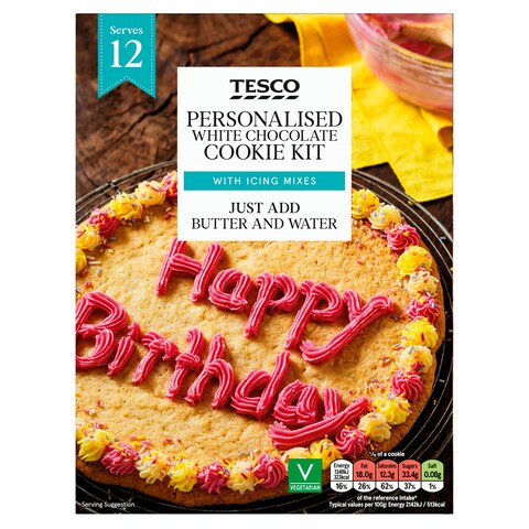 Tesco Personalised White Chocolate Cookie Kit 510g - Tesco Groceries