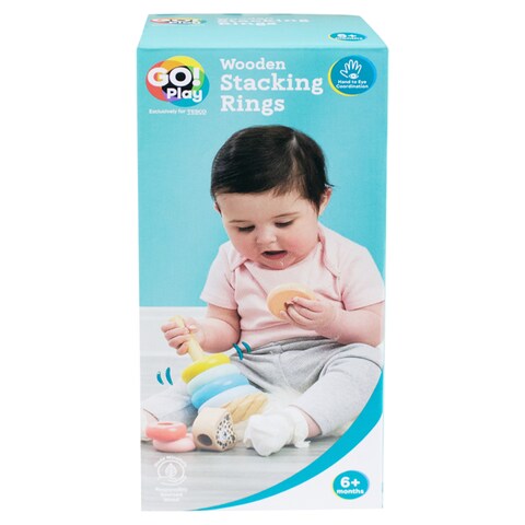 Go Play Wooden Stacking Rings - Tesco Groceries