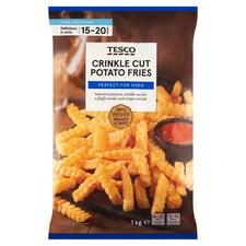 Tesco Quick-Frozen Crinkle Cut Potato Fries 1 kg - Tesco Groceries