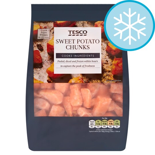 Tesco Frozen Sweet Potato Chunks 600G - Tesco Groceries