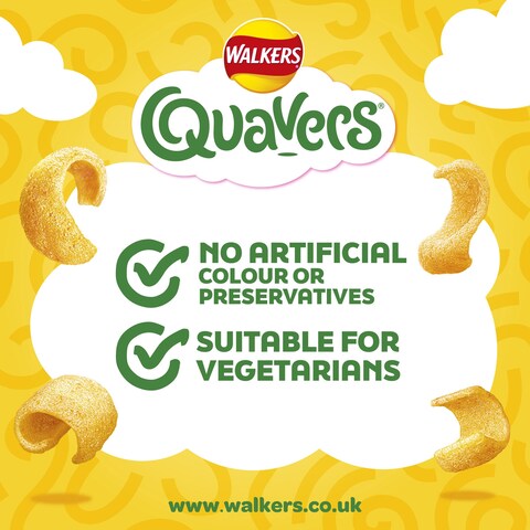 Walkers Quavers Cheese Flavour Potato Crisps 20 x 16g - Tesco Groceries