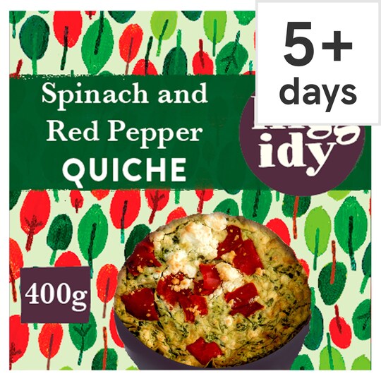 Higgidy Spinach Feta Red Pepper Quiche 400G - Tesco Groceries