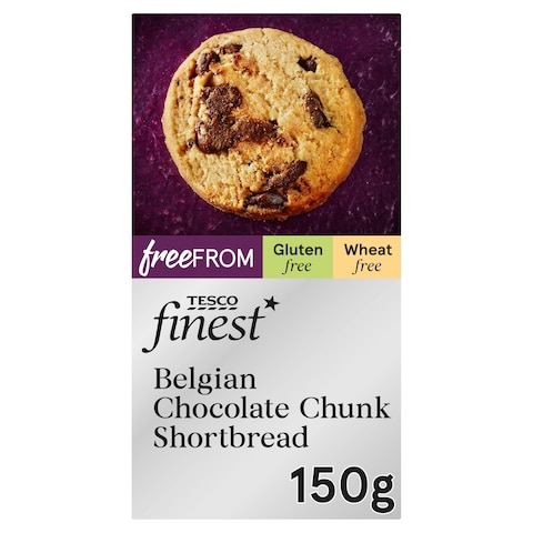 Tesco Finest Free From Belgian Chocolate Chunk Shortbread 150g - Tesco ...