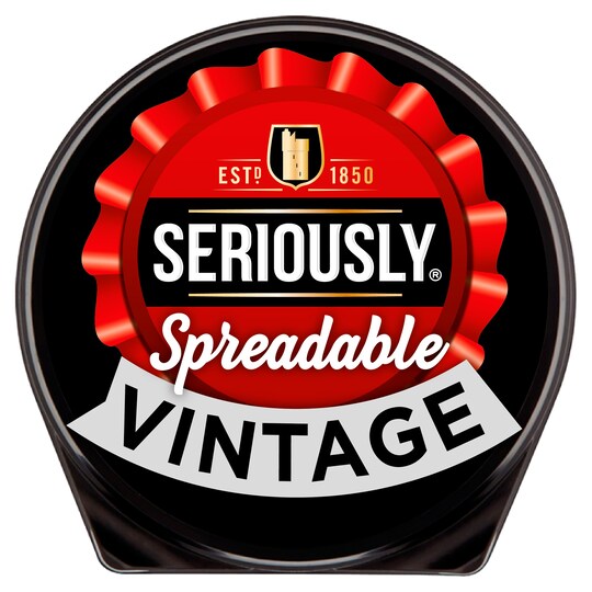 Seriously Cheese Vintage Cheddar Spreadable 125G - Tesco Groceries
