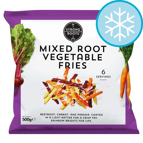 Strong Roots Mixed Root Vegetable Fries 500G - Tesco Groceries