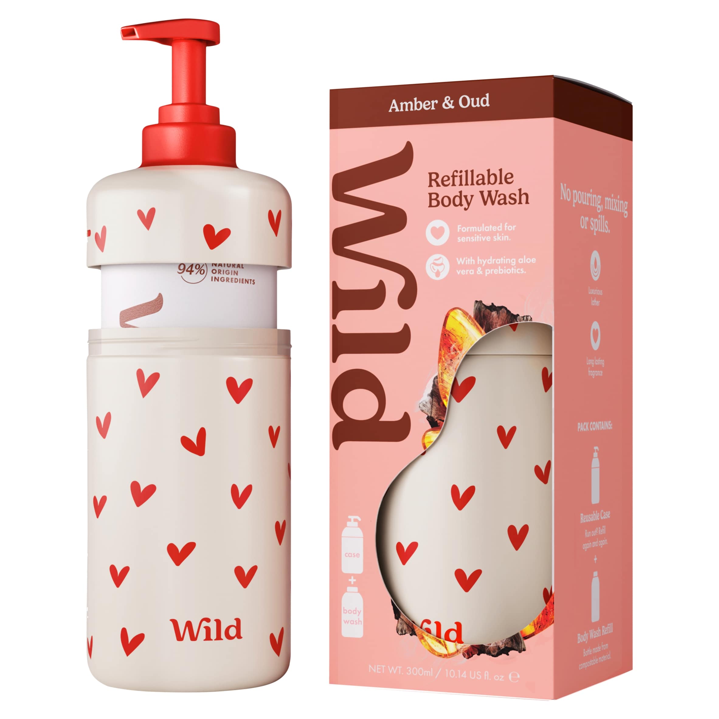 Wild Amber & Oud Refillable Body Wash 300ml - Tesco Groceries