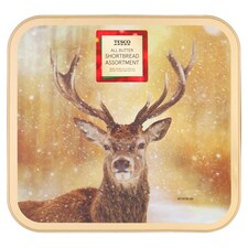 Tesco Shortbread Assortment Tin 500G - Tesco Groceries