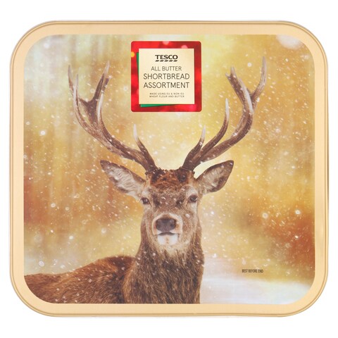 Tesco Shortbread Assortment Tin 500G - Tesco Groceries