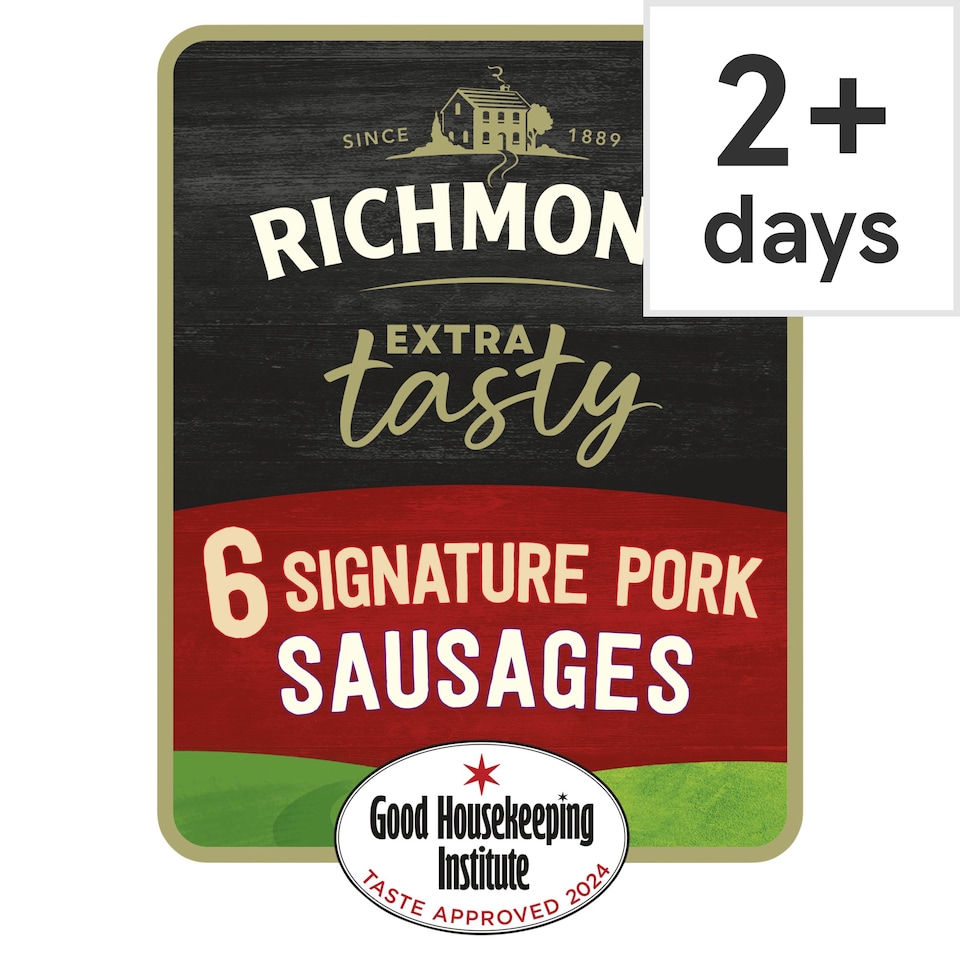 Richmond Extra Tasty 6 Signature Pork Sausages 400g - Tesco Groceries
